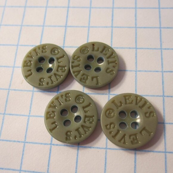 Other | Vintage Lot Of Sewing Buttons Levis Gray Rounds | Poshmark